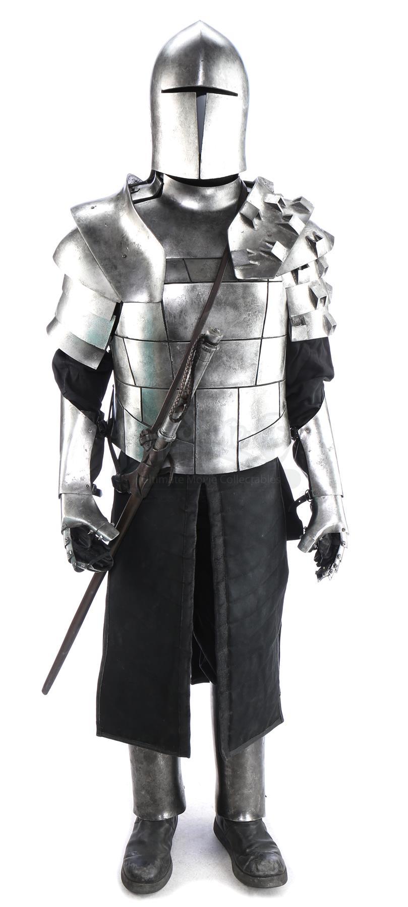 Lot # 22: ROBIN HOOD (2018) - Cardinal's Guard Armor Costume with Staff