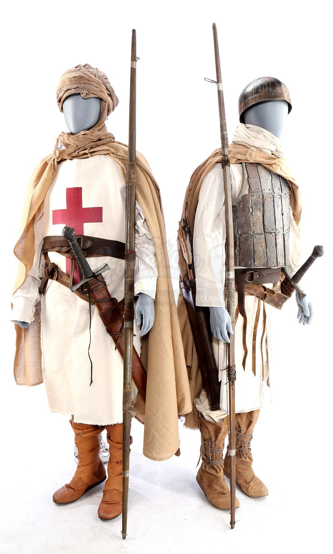 Lot # 98: ROBIN HOOD (2018) - Crusader Fight and Flashback Costumes ...