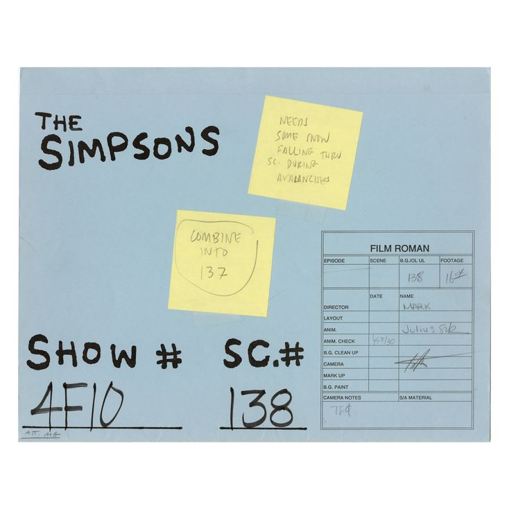 Lot 657 - Set of Four Hand-Drawn Homer Simpson and Mr. Burns Animation ...