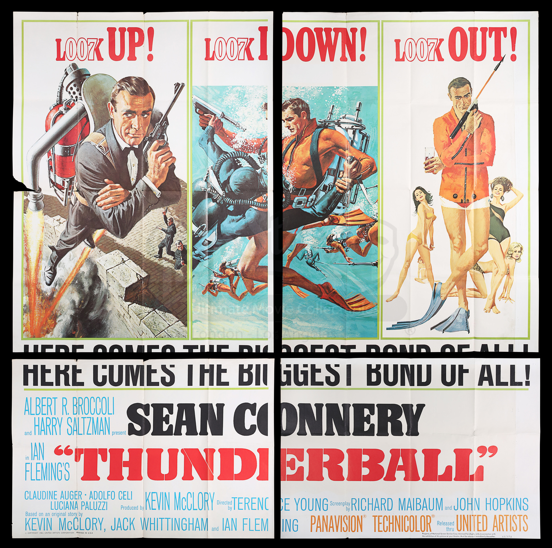 Lot #107 - THUNDERBALL (1965) - Carter-Jones Collection: US Six-Sheet ...