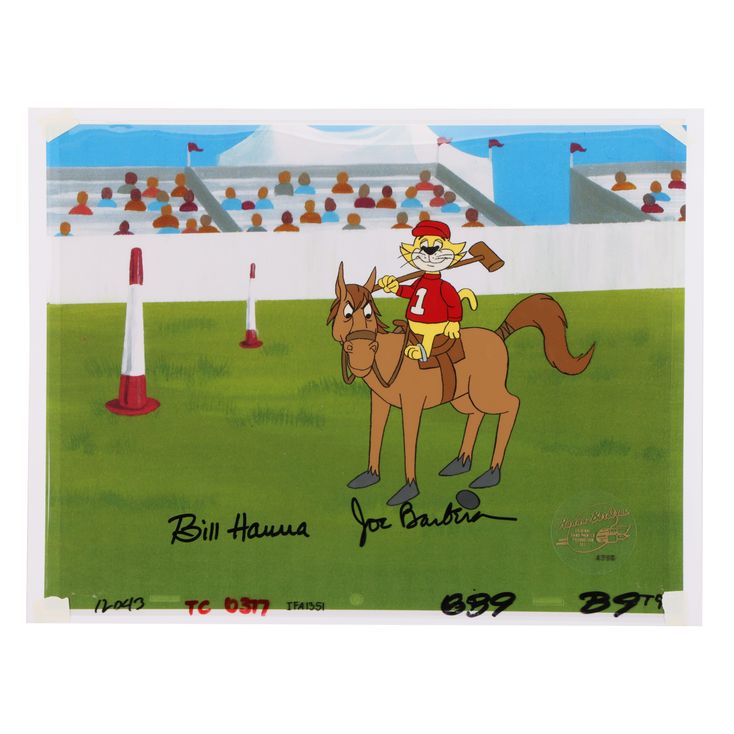 2050. Top Cat Playing Polo Original Production Cel Signed by Bill Hanna ...