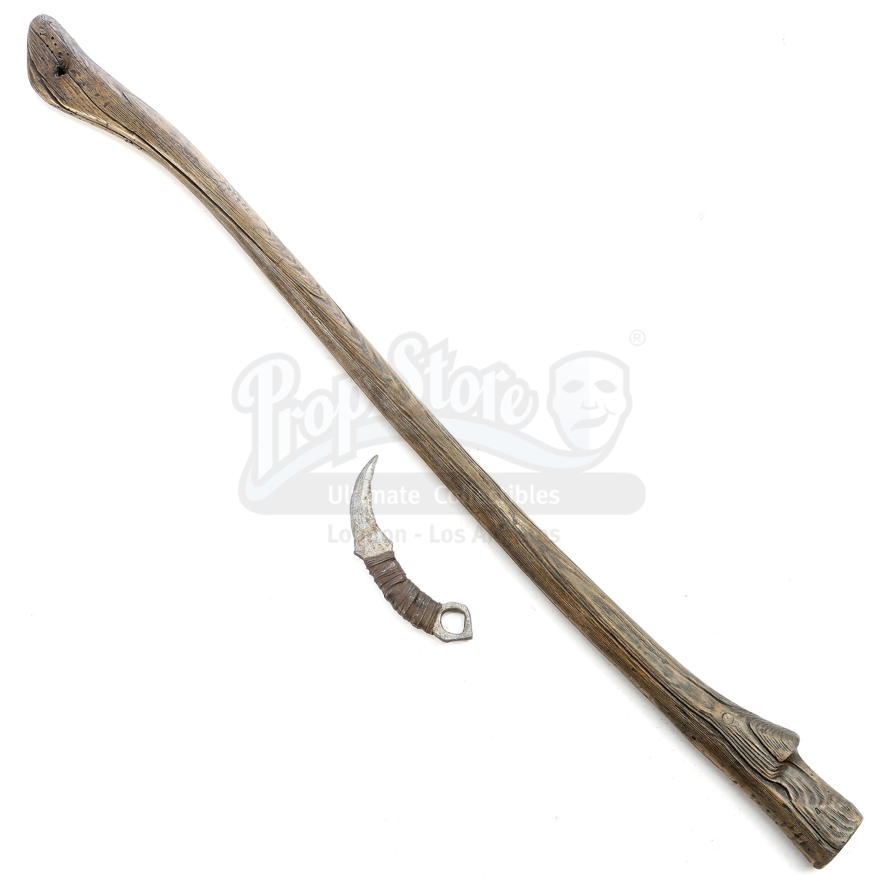 Lot # 30: ROBIN HOOD (2018) - John's Staff and Knife