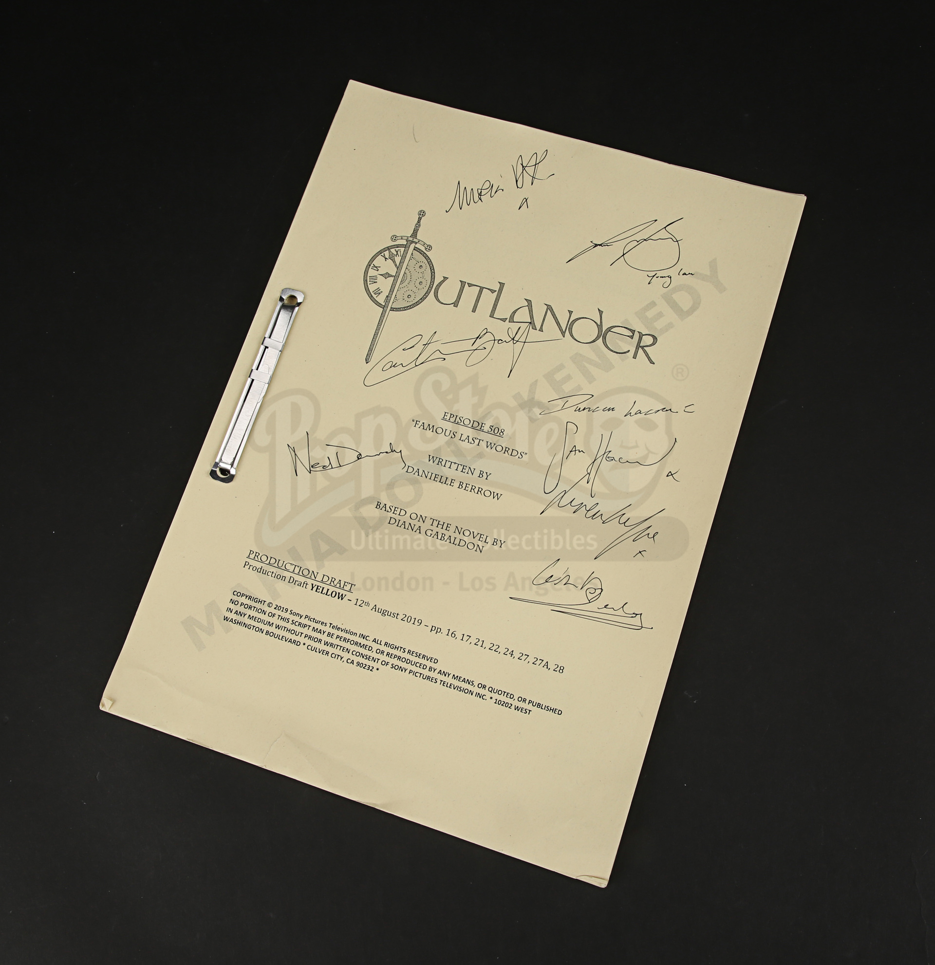 Lot #3 - Outlander Charity Script Auction - Maria Doyle Kennedy's Cast ...