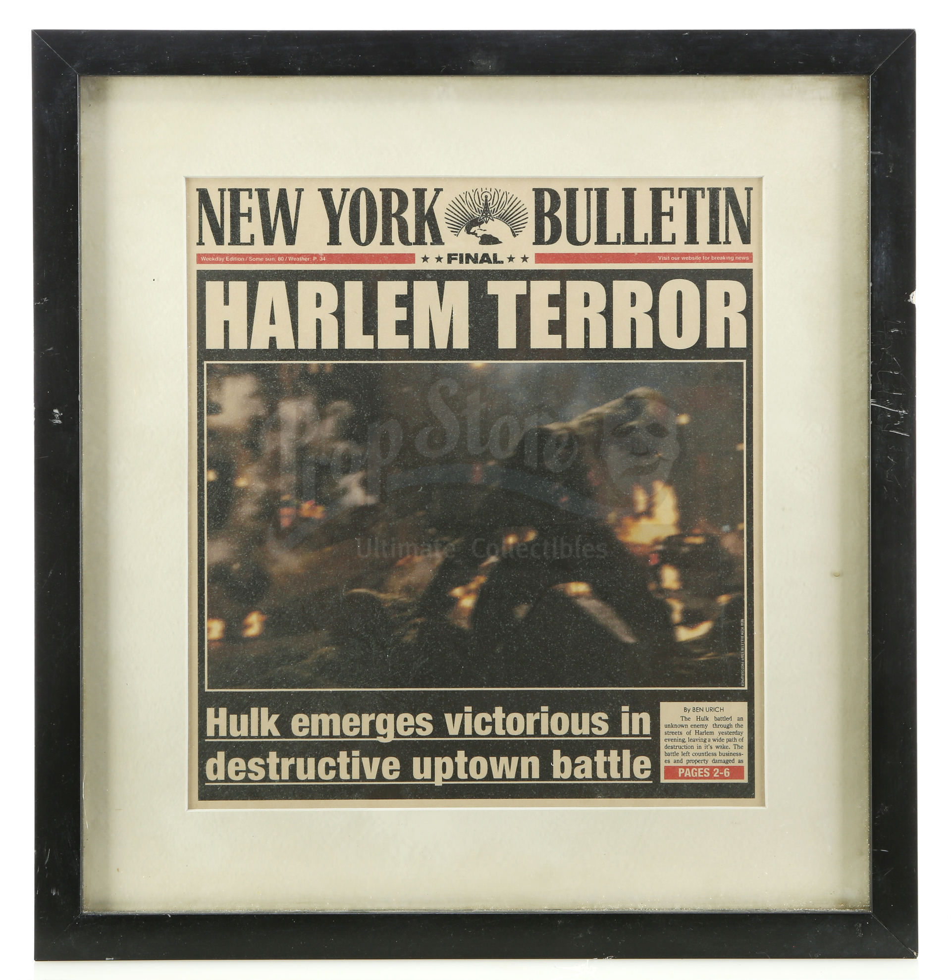 Lot # 201: Marvel's Daredevil (TV Series) - Ben Urich's Framed 'Harlem ...