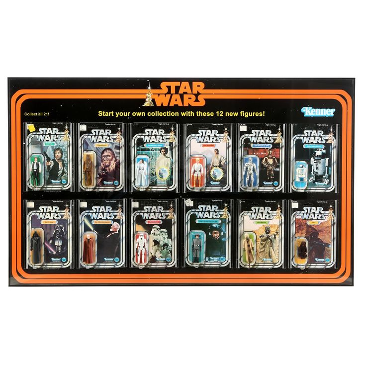 Set of 12 Vintage Kenner Action Figures in Custom Frame | VINTAGE TOYS