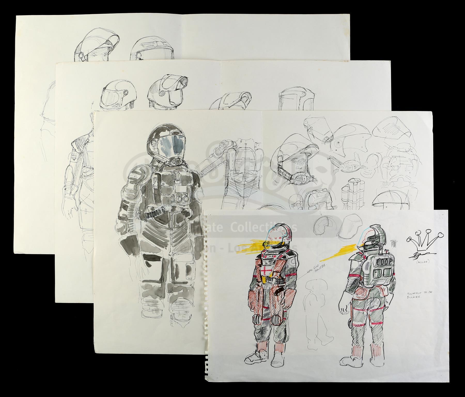 Lot #233 - EVENT HORIZON (1997) - Set of Four Hand-Drawn John Mollo ...
