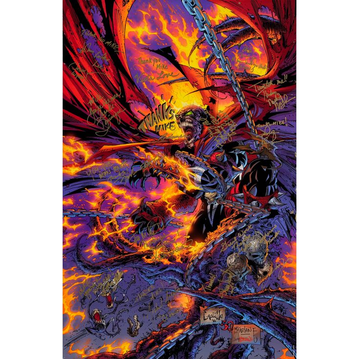 200. Spawn #50 Cover Art Poster (22 x 34 ) Signed by Keith David, John ...