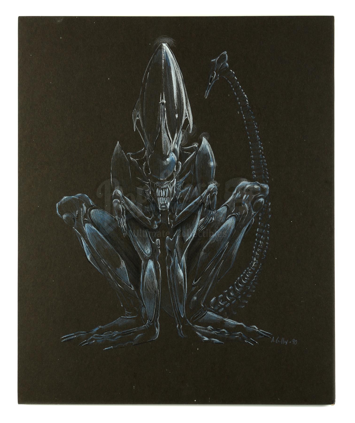 Lot #33 - ALIEN3 (1992) - Hand-Painted Sitting Runner Concept ...