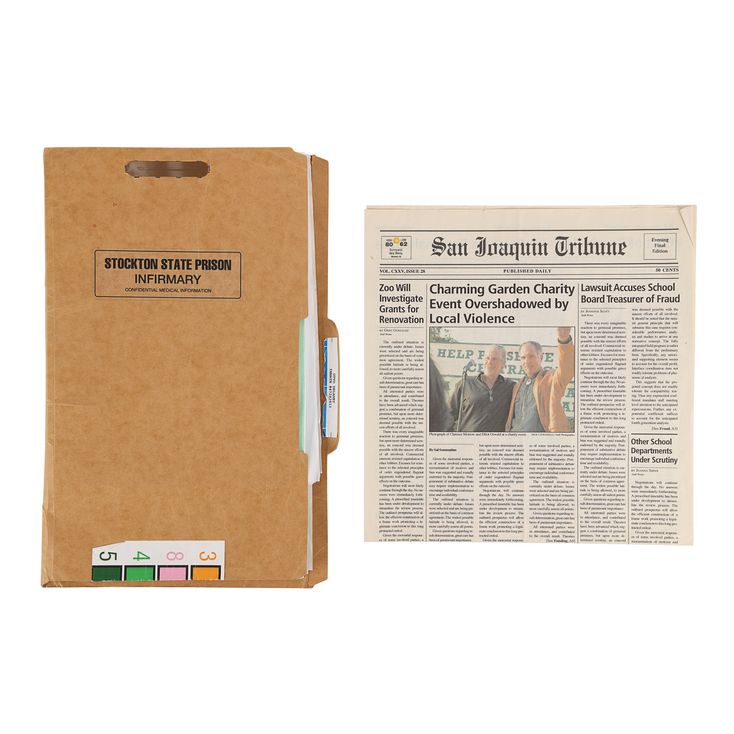 Lot 832 - Otto Delaneys (Kurt Sutter) Stockton Prison Medical File and ...