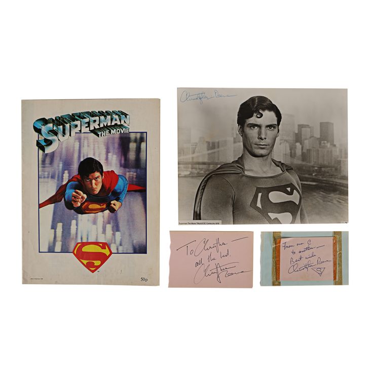Lot # 1740: SUPERMAN (1978) - Set of Three Christopher Reeve Autographs ...