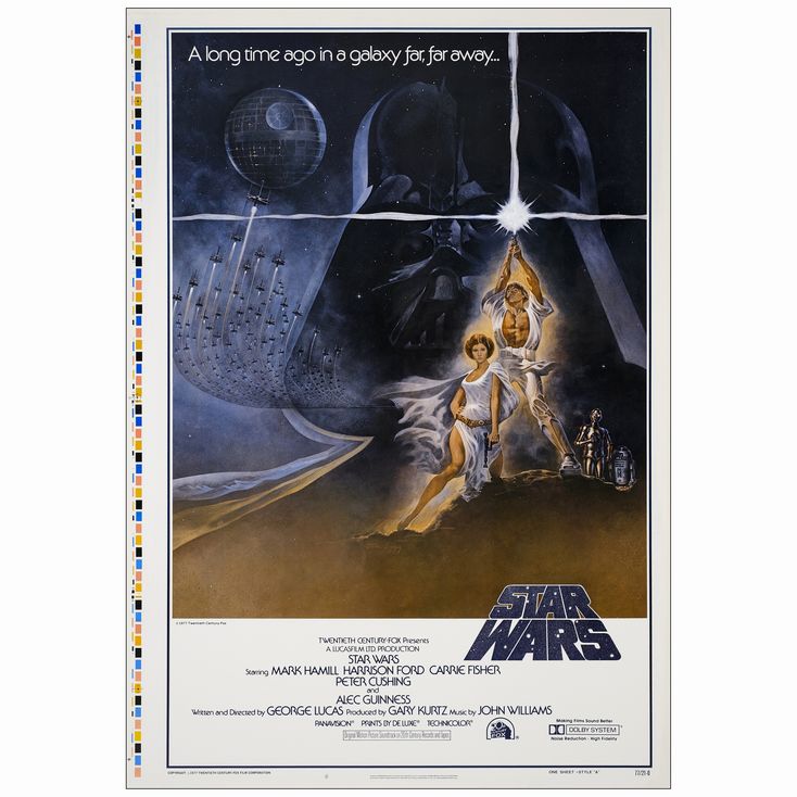 Lot 260 - STAR WARS A NEW HOPE One Sheet (28 x 41) Printers Proof First ...