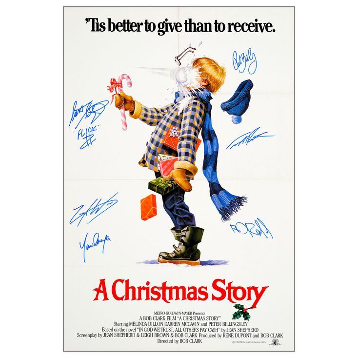 76. A CHRISTMAS STORY - Key Cast-Autographed One Sheet Key Cast ...