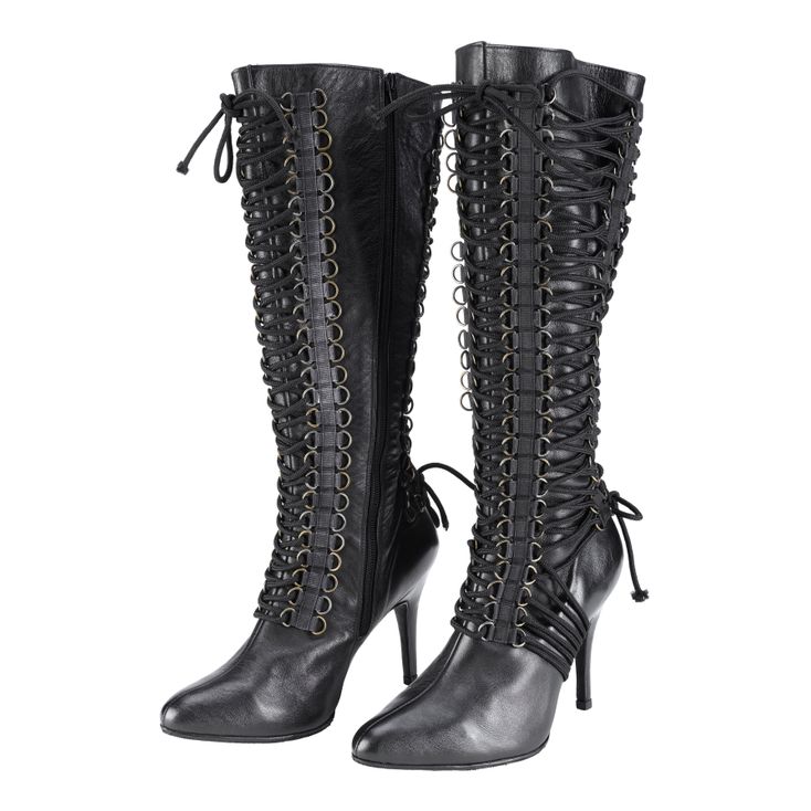 Lot # 583: LADY GAGA - Lady Gaga's Pair of Customised Knee-High Boots