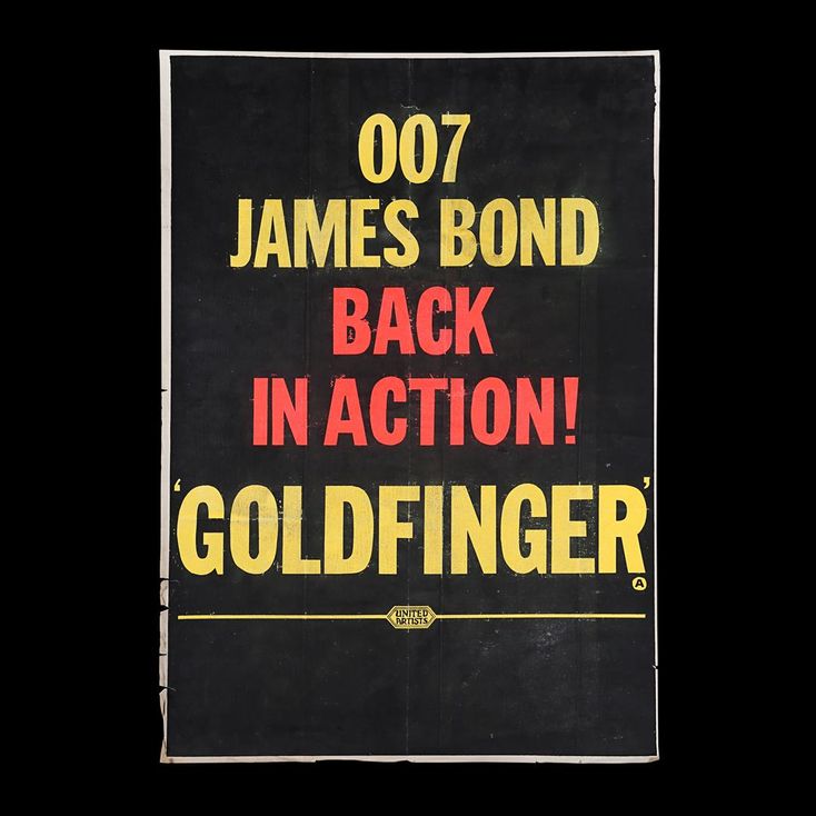 UK Double-Crown Style-B Poster, 1964 | JAMES BOND: GOLDFINGER (1964)