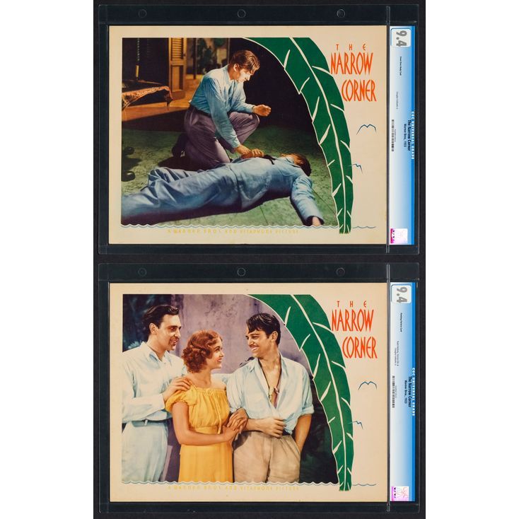 884. THE NARROW CORNER Lobby Cards (2) (11 x 14) CGC-Graded 9.4 Near ...