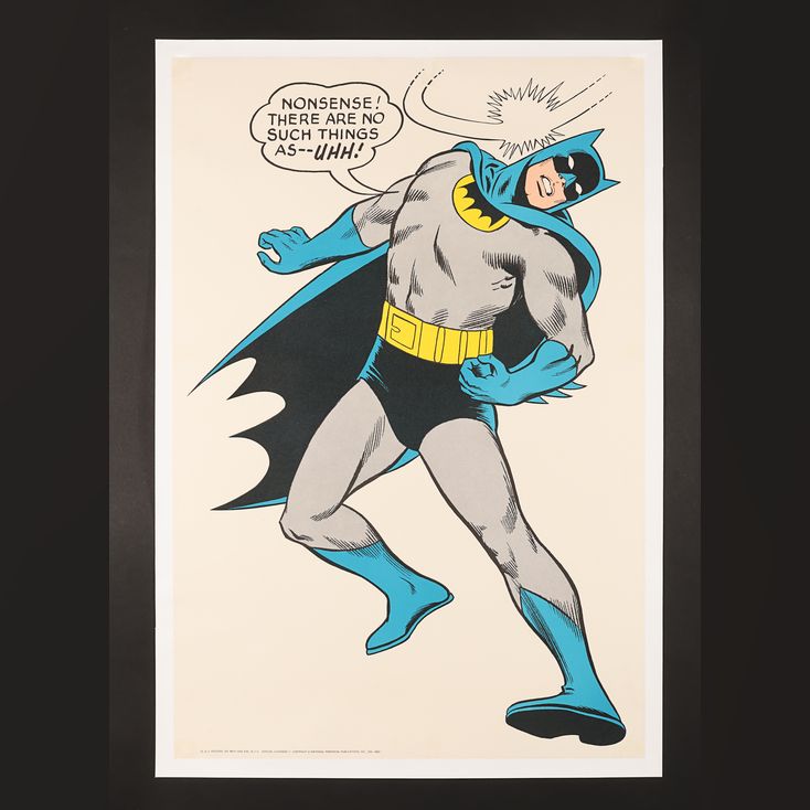 Lot 50 - Poster Live Auction - Batman Vintage Poster, 1966 | BATMAN COMICS