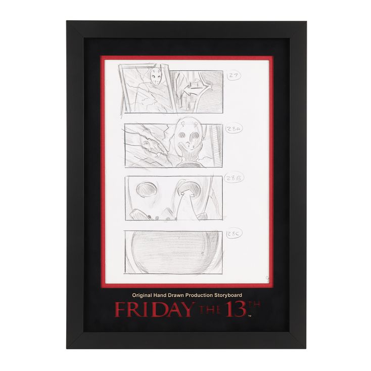 Hand-drawn Doug Brode Storyboard Jason Puts On The Mask | FRIDAY THE ...