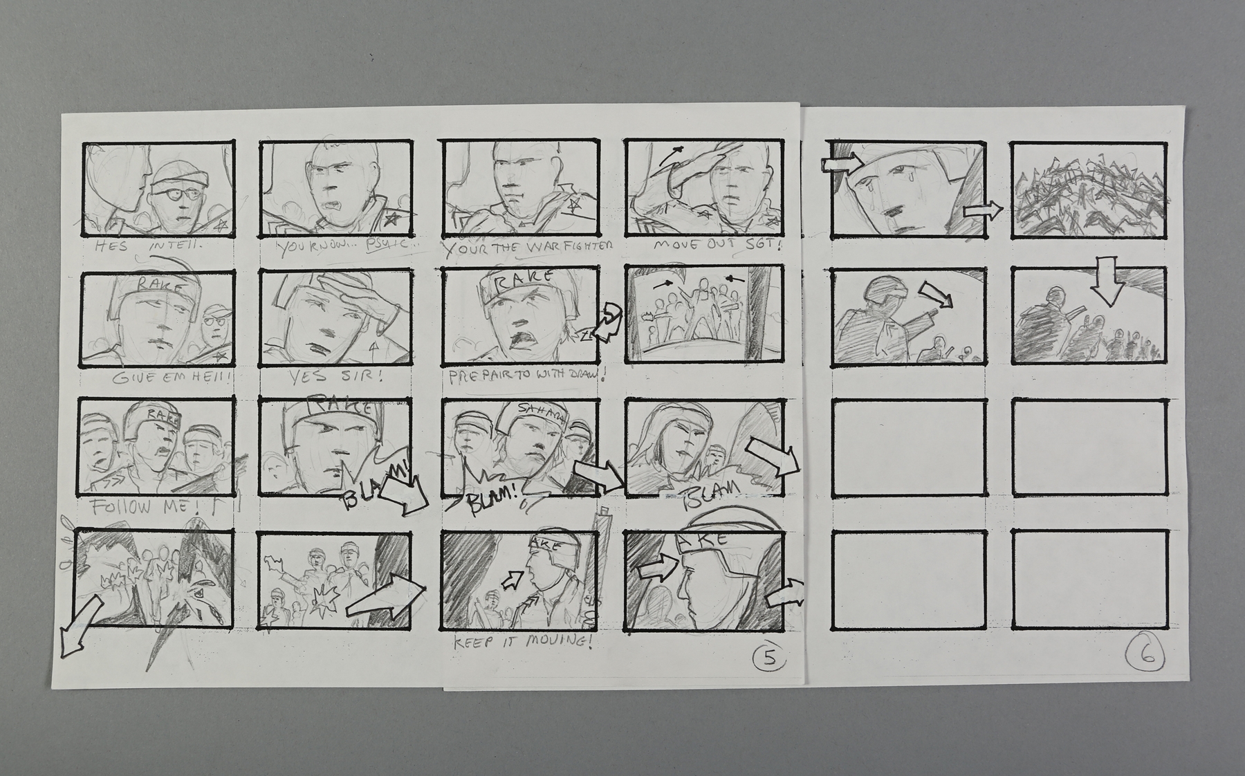 Hand-Drawn Storyboard Scenes 1-7 by Phil Tippett | #N# STARSHIP ...
