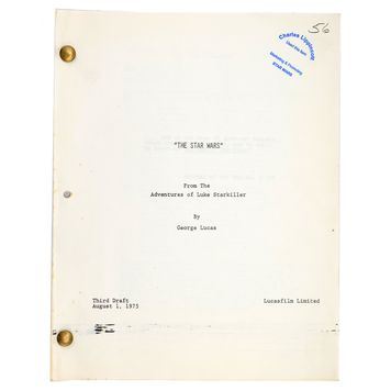 Lot # 369 : STAR WARS: A NEW HOPE (1977) - Charles Lippincott ...