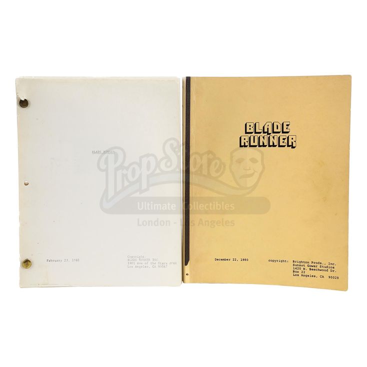 Pair of Early Scripts | BLADE RUNNER (1982)