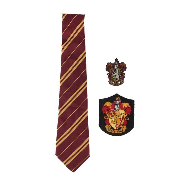 725. Gryffindor Tie, Large Patch and Quidditch Patch ### HARRY POTTER ...