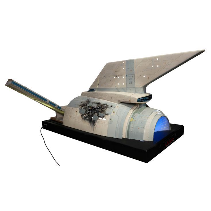 331. Screen-Matched Light-Up Battle-Damaged USS Enterprise Hull Insert ...