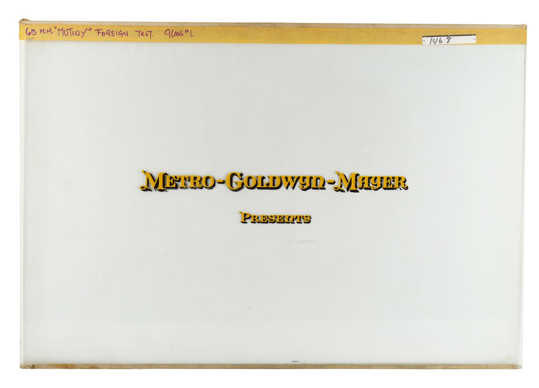 1019. Hand-Painted Production-Made Metro-Goldwyn-Mayer Presents Foreign ...