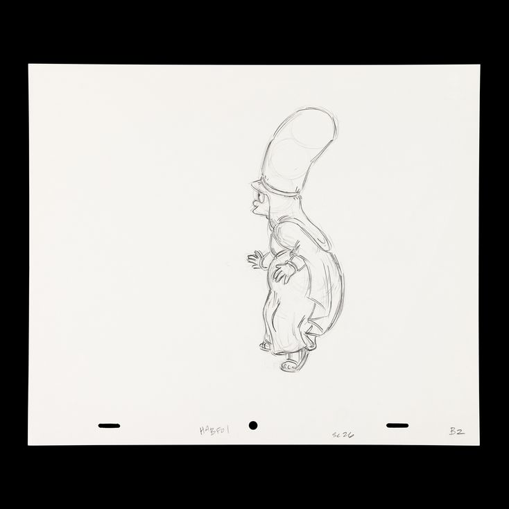 Original Production Animation Sketch - Marge as the Virgin Mary ...