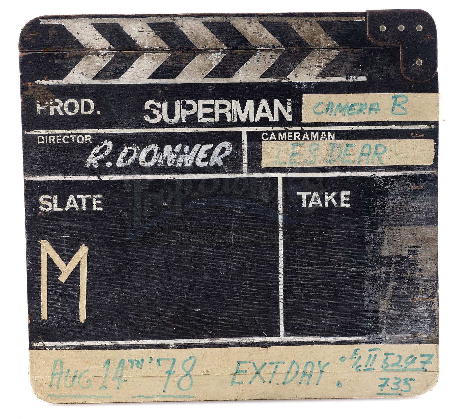 Lot #777 - SUPERMAN (1978) - Production-Used Clapperboard