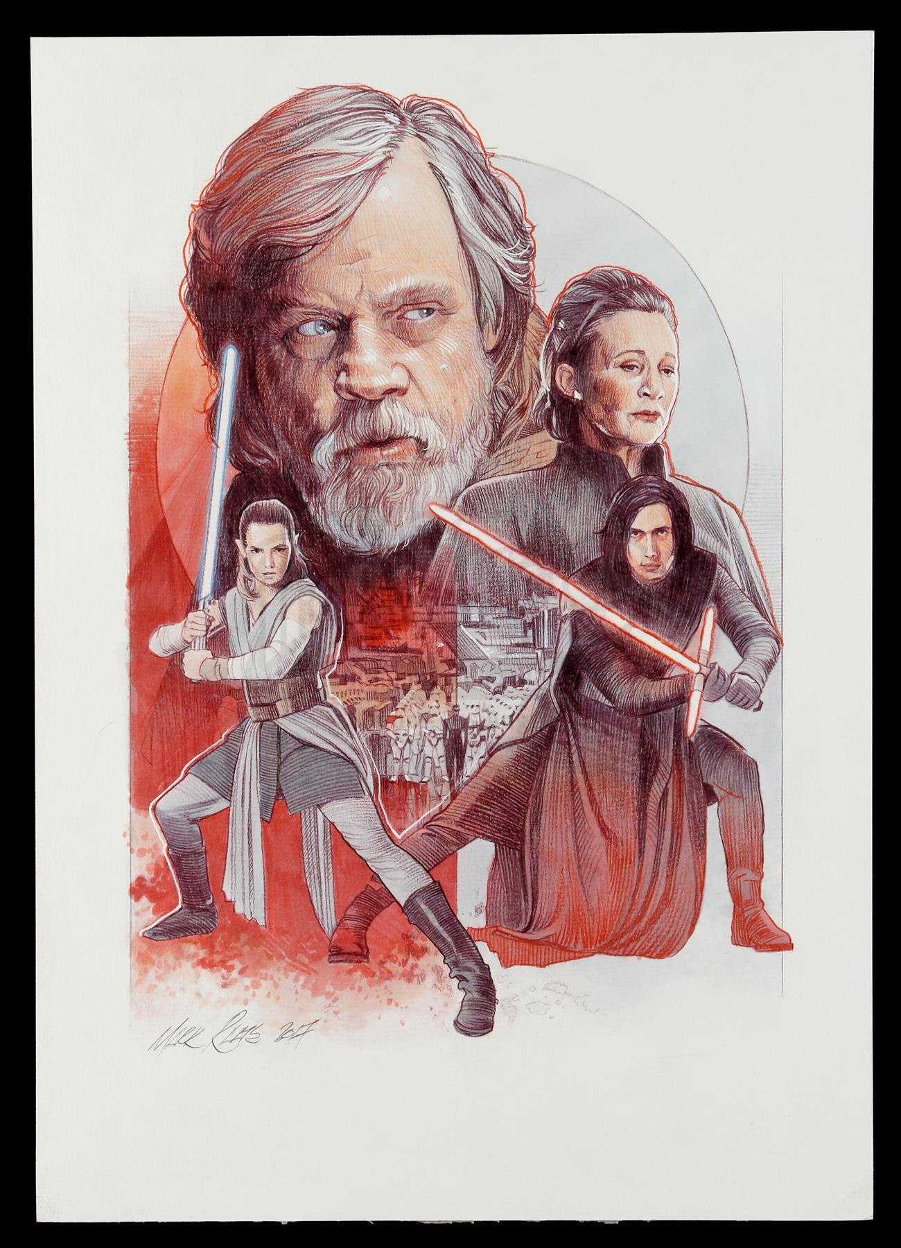 Lot #749 - STAR WARS: THE LAST JEDI (2017) - Hand-Drawn Mark Raats ...