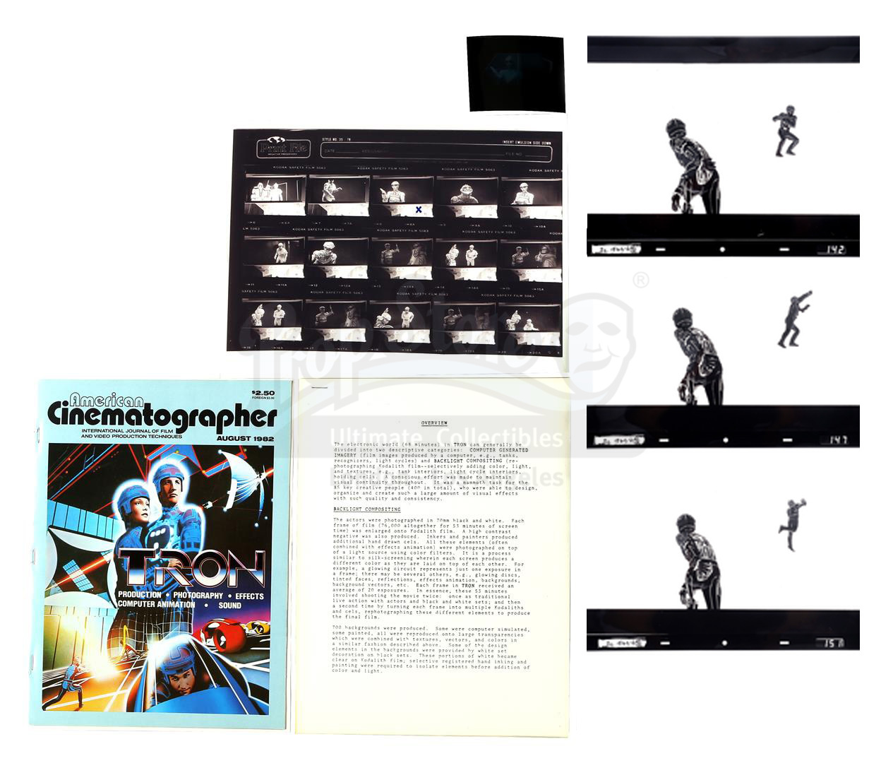 Lot #826 - TRON (1982) - Set of 29 Kodaliths and Behind-the-Scenes VFX ...