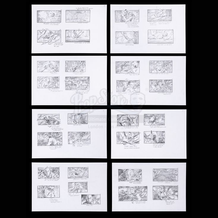 Hand-Drawn Final Battle Storyboards | PREDATOR (1987)