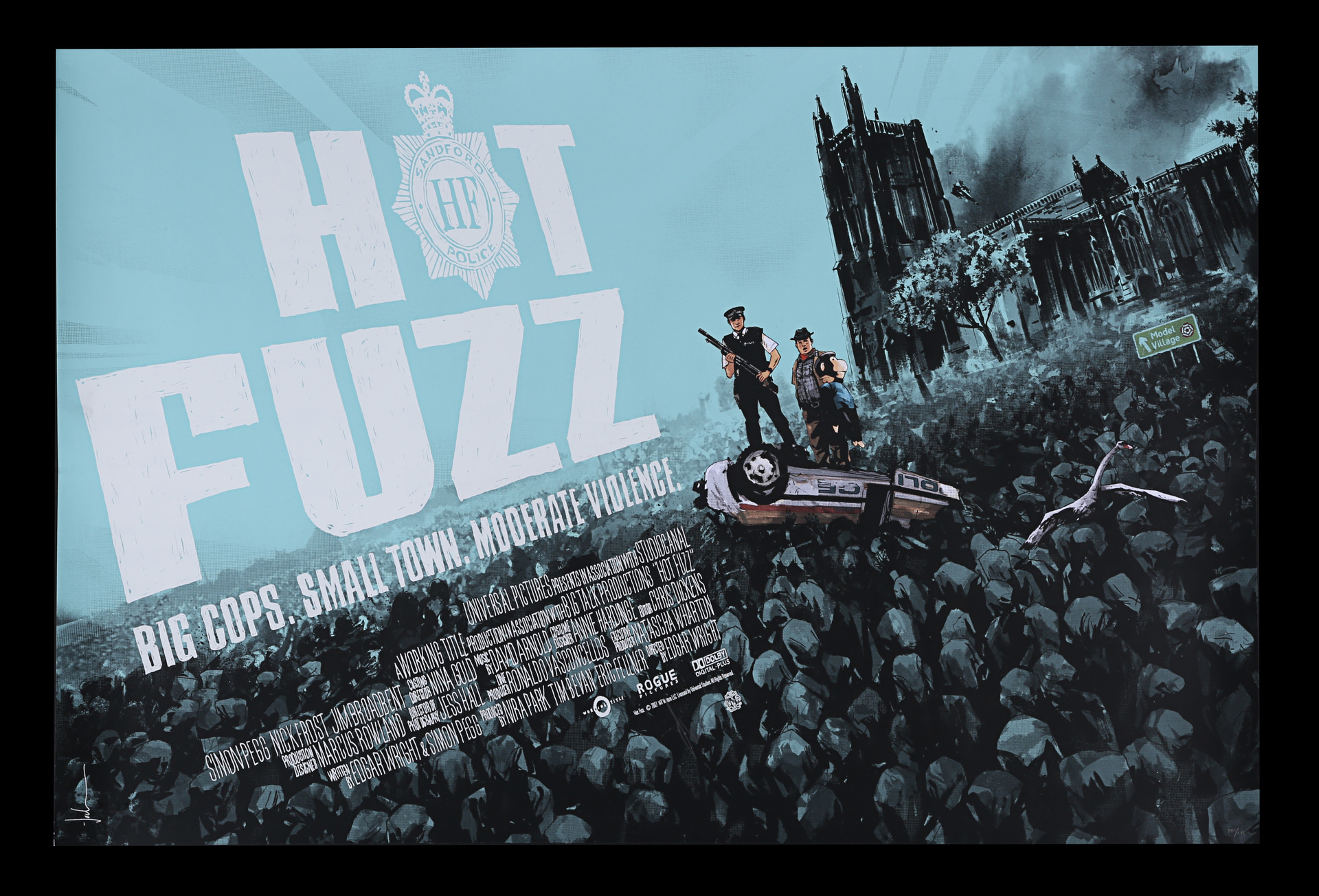 Lot #189 - HOT FUZZ (2007) - Mondo Poster, 2017