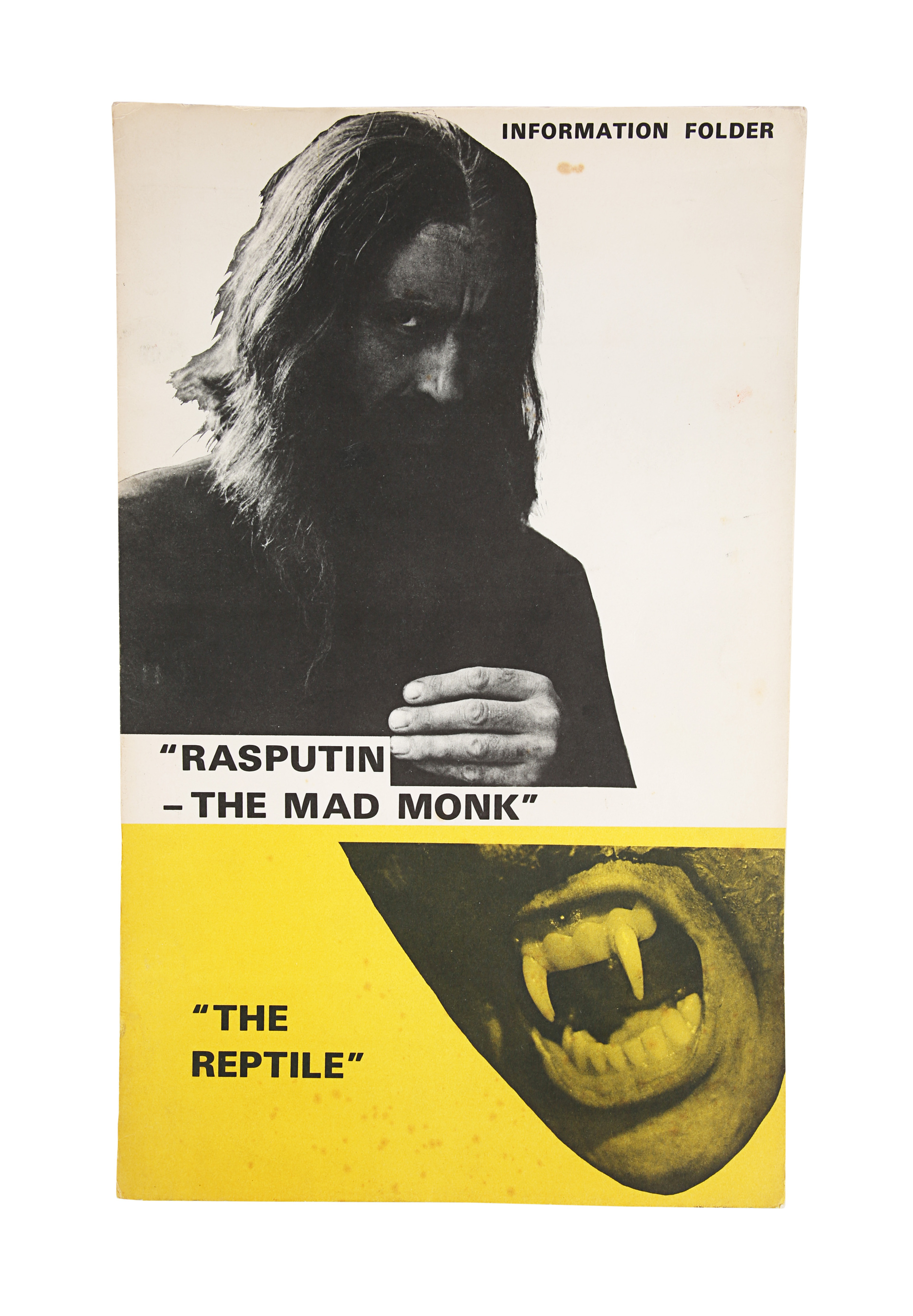 Lot #270 - RASPUTIN - THE MAD MONK (1966), THE REPTILE (1966) - Sir ...