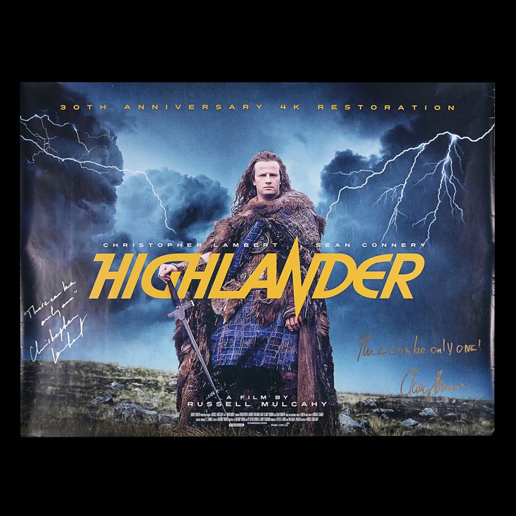 UK Quad Autographed by Christopher Lambert and Clancy Brown, 2016 ...