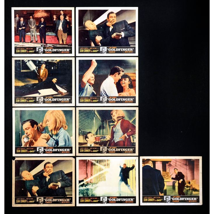 702. Lobby Cards (21) (11 x 14 ); Fine ### JAMES BOND LOBBY CARDS LOT ...
