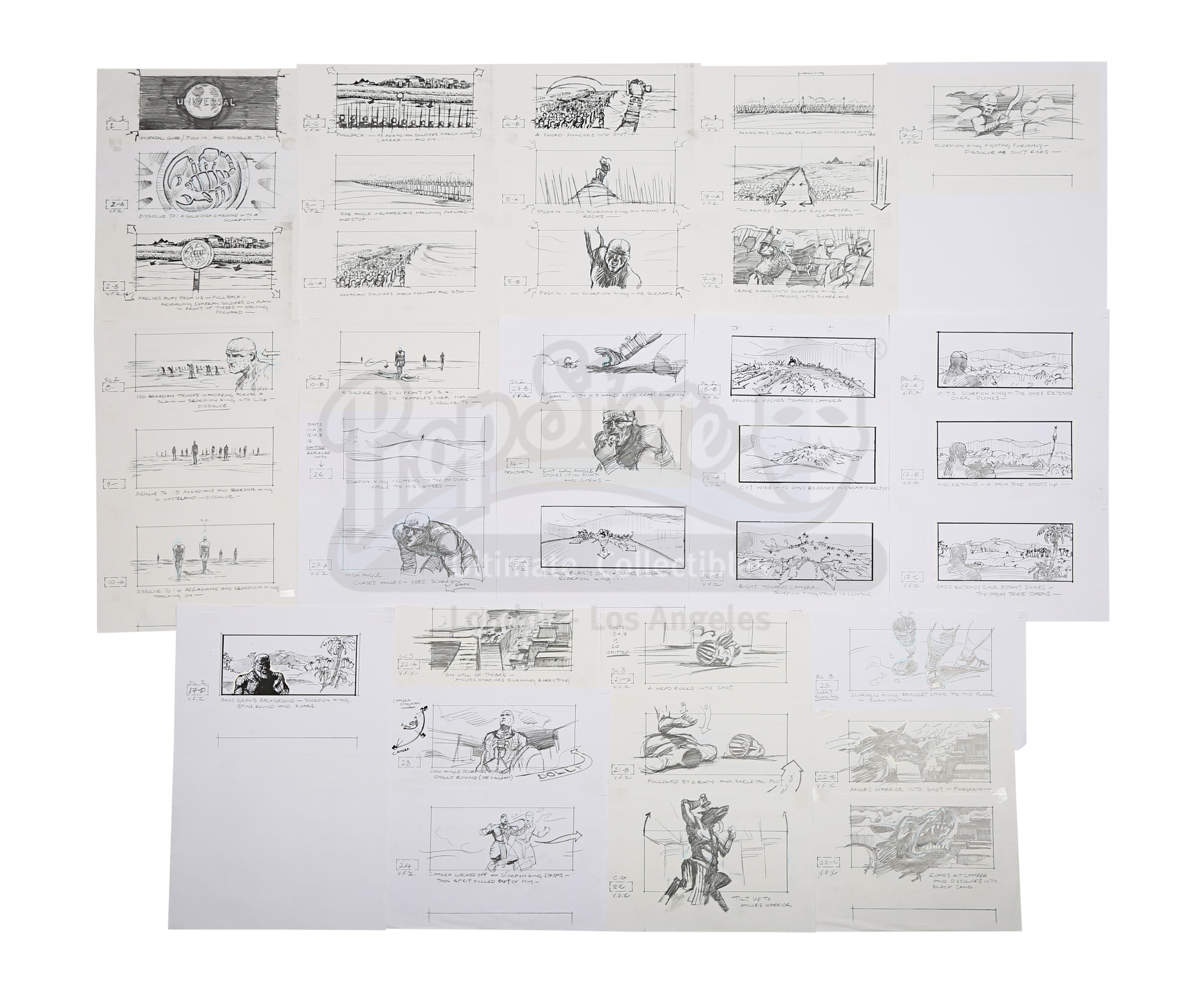 Lot #524 - THE MUMMY RETURNS (2001) - Stephen Forrest-Smith Hand-drawn ...
