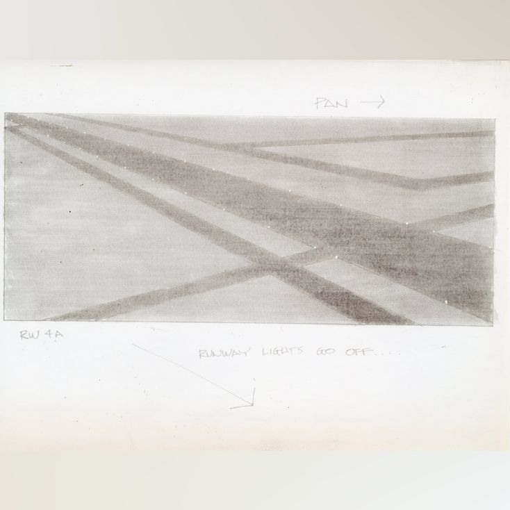 Set of Hand-Drawn and Printed Dulles International Airport Exterior ...