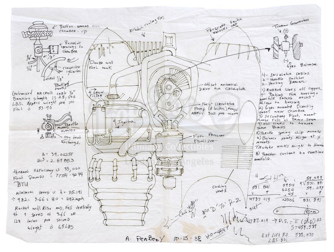 Lot #594 - THE ROCKETEER (1991) - A. Peevy Peabody's Hand-drawn (Alan ...