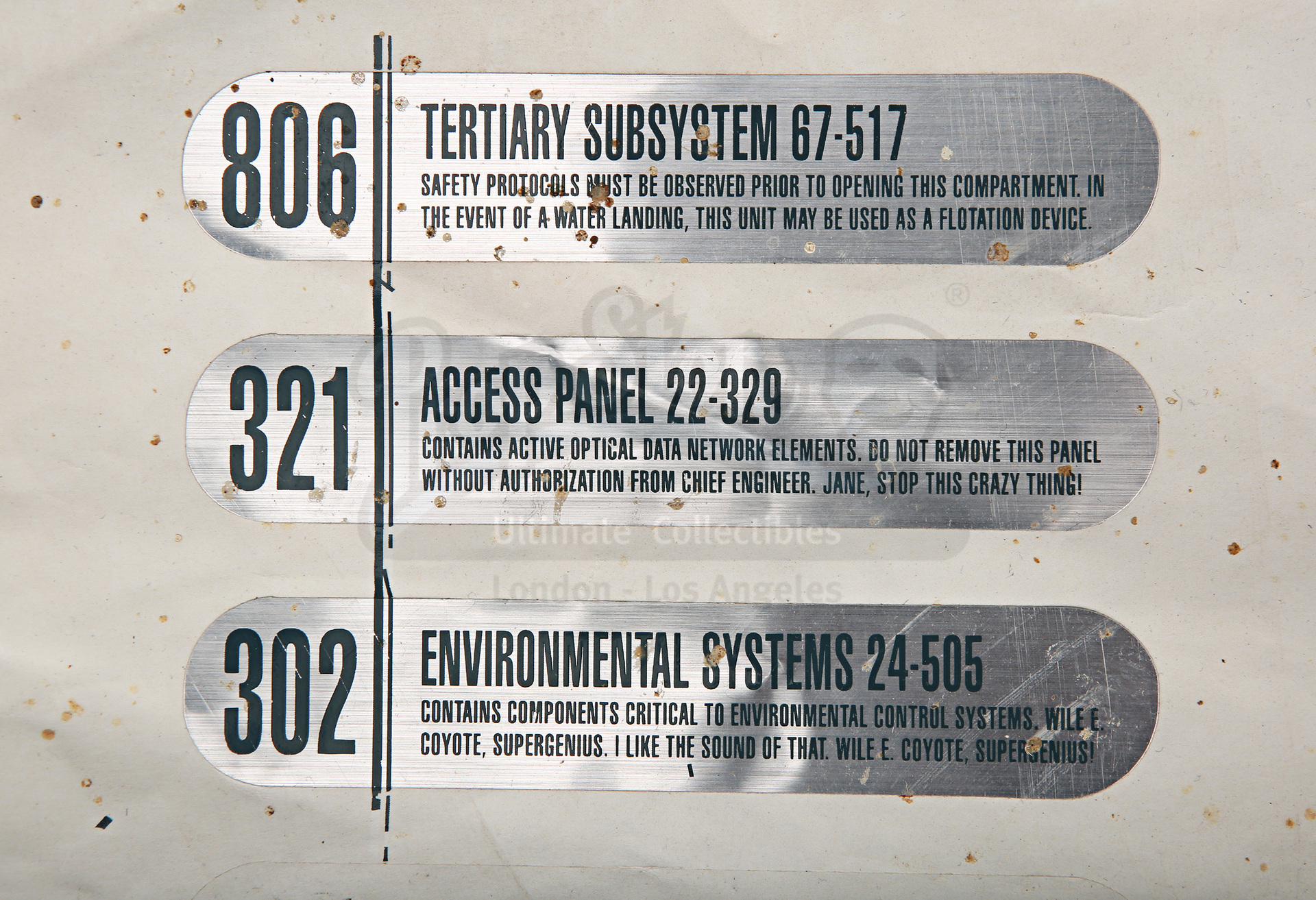 Federation Starfleet Labels | Prop Store - Ultimate Movie Collectables