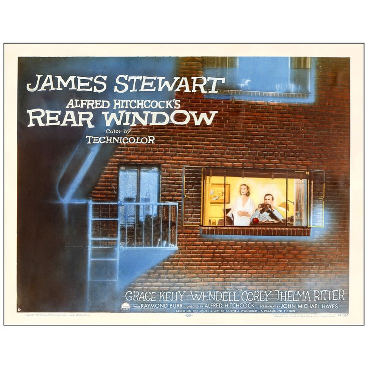 Lot # 322: REAR WINDOW - Half Sheet (22 x 28 ); Style B; Fine- on Paper