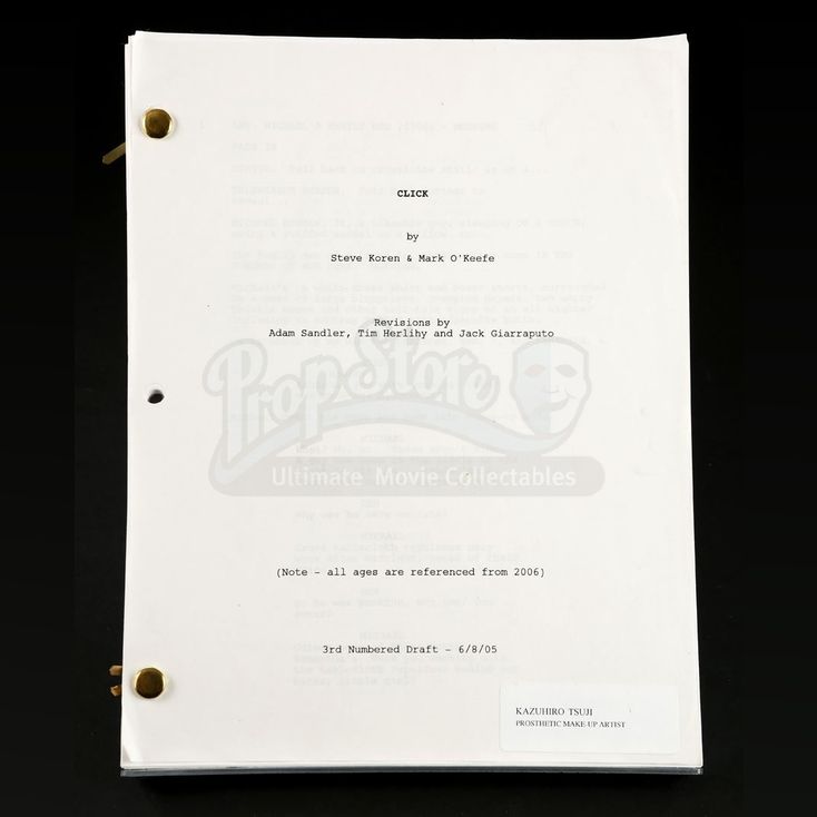 Third Draft Script | CLICK (2006)