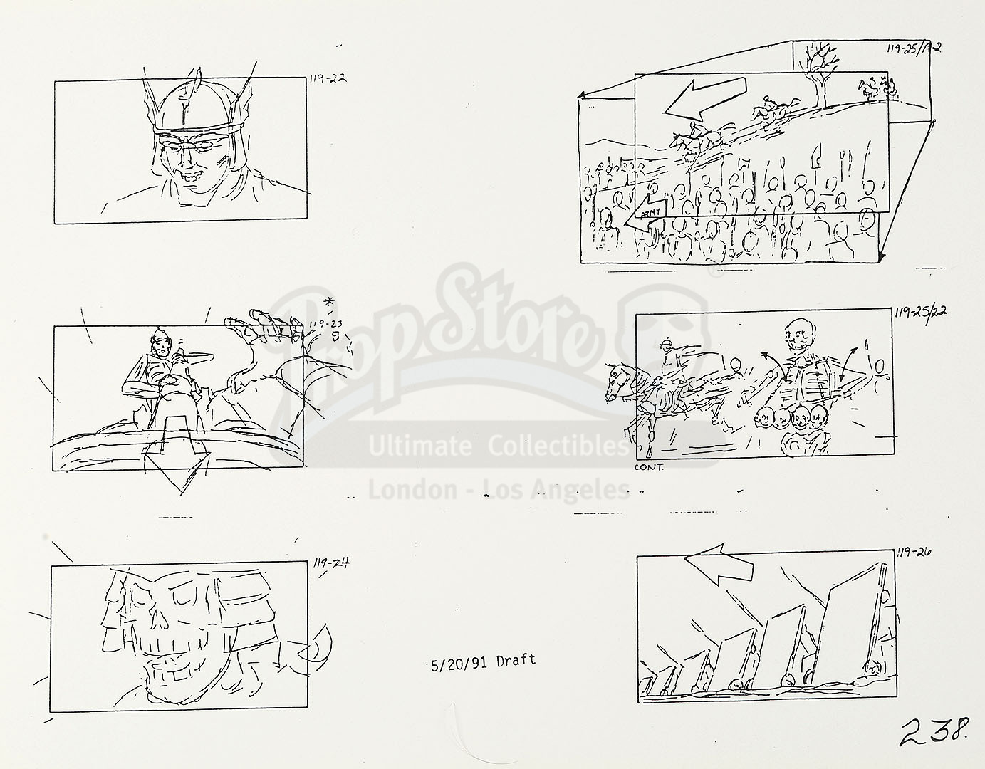 Storyboard Copies - Arthurs Army Draw Explosive Arrows | Prop Store ...
