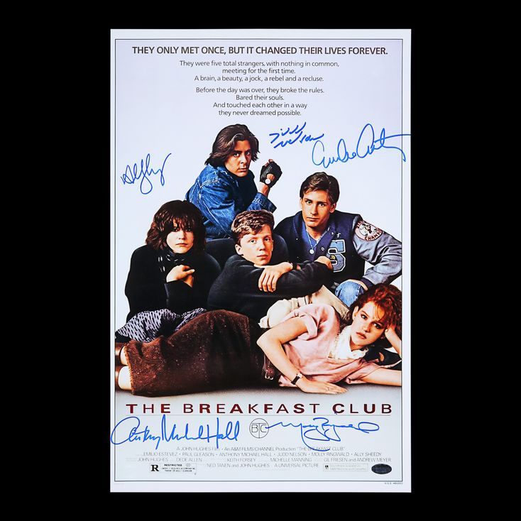 Emilio Estevez, Anthony Michael Hall, Ally Sheedy, Molly Ringwald and Judd Nelson Autographed ...
