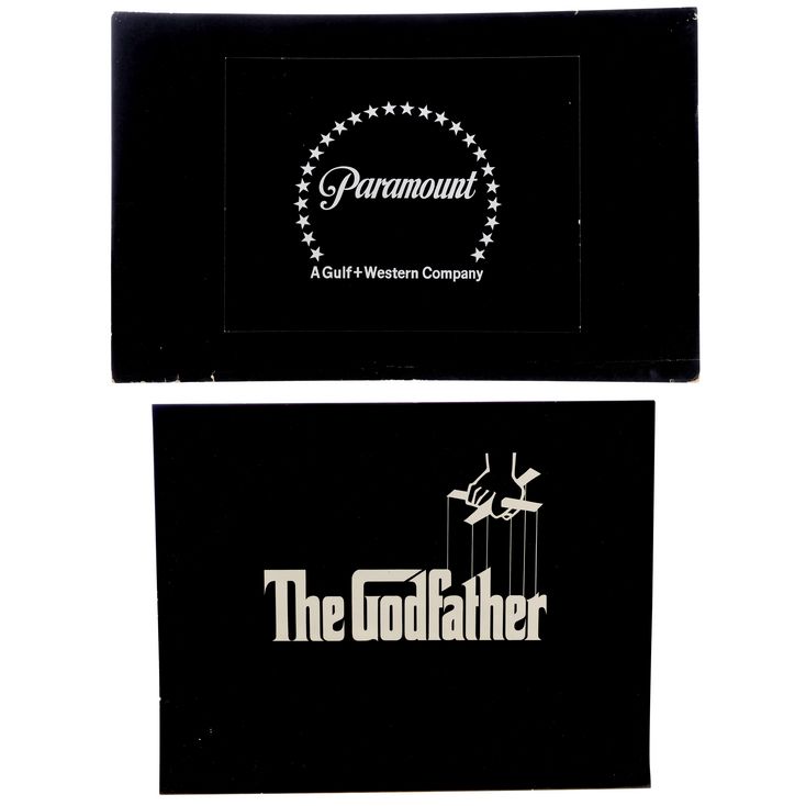 Lot #830 - THE GODFATHER (1972) - Opening and Closing Title Card Set
