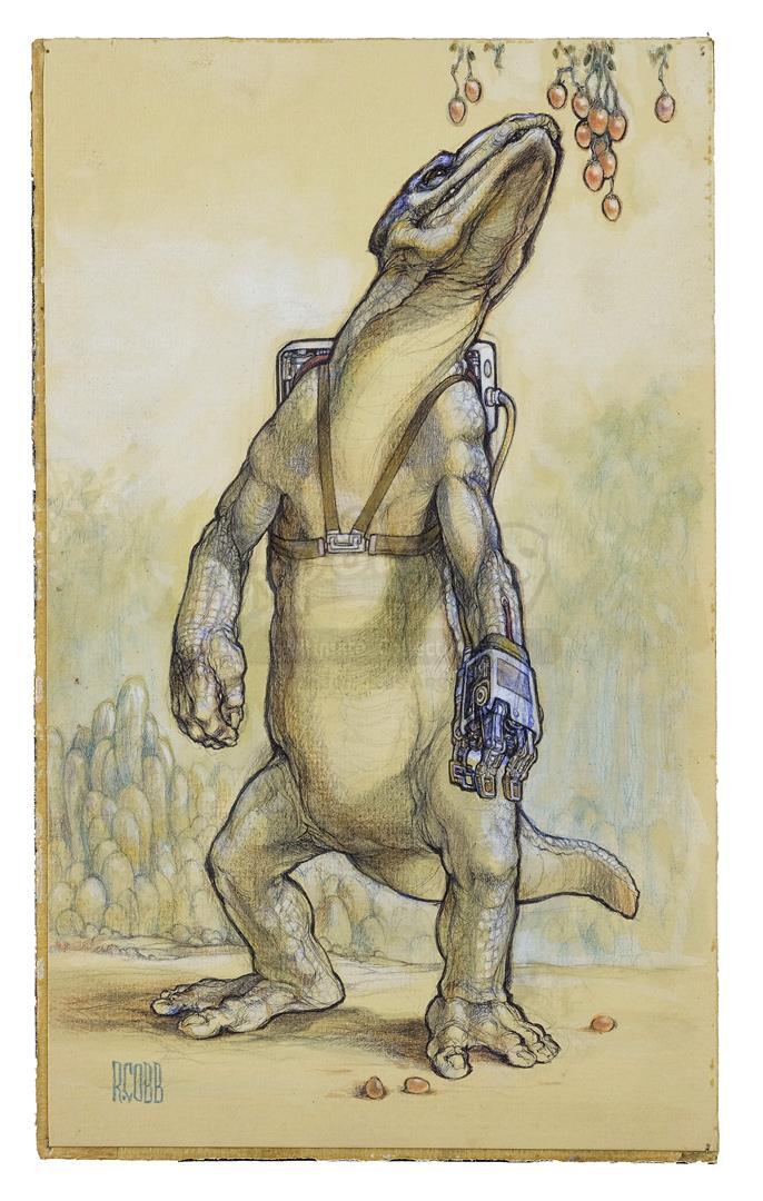 Lot # 282: STAR WARS - EP IV - A NEW HOPE (1977) - Hand-Drawn Ron Cobb ...