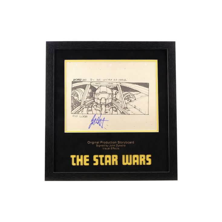 John Dysktra-Signed Early Production Storyboard - Close-Up of Luke in X ...