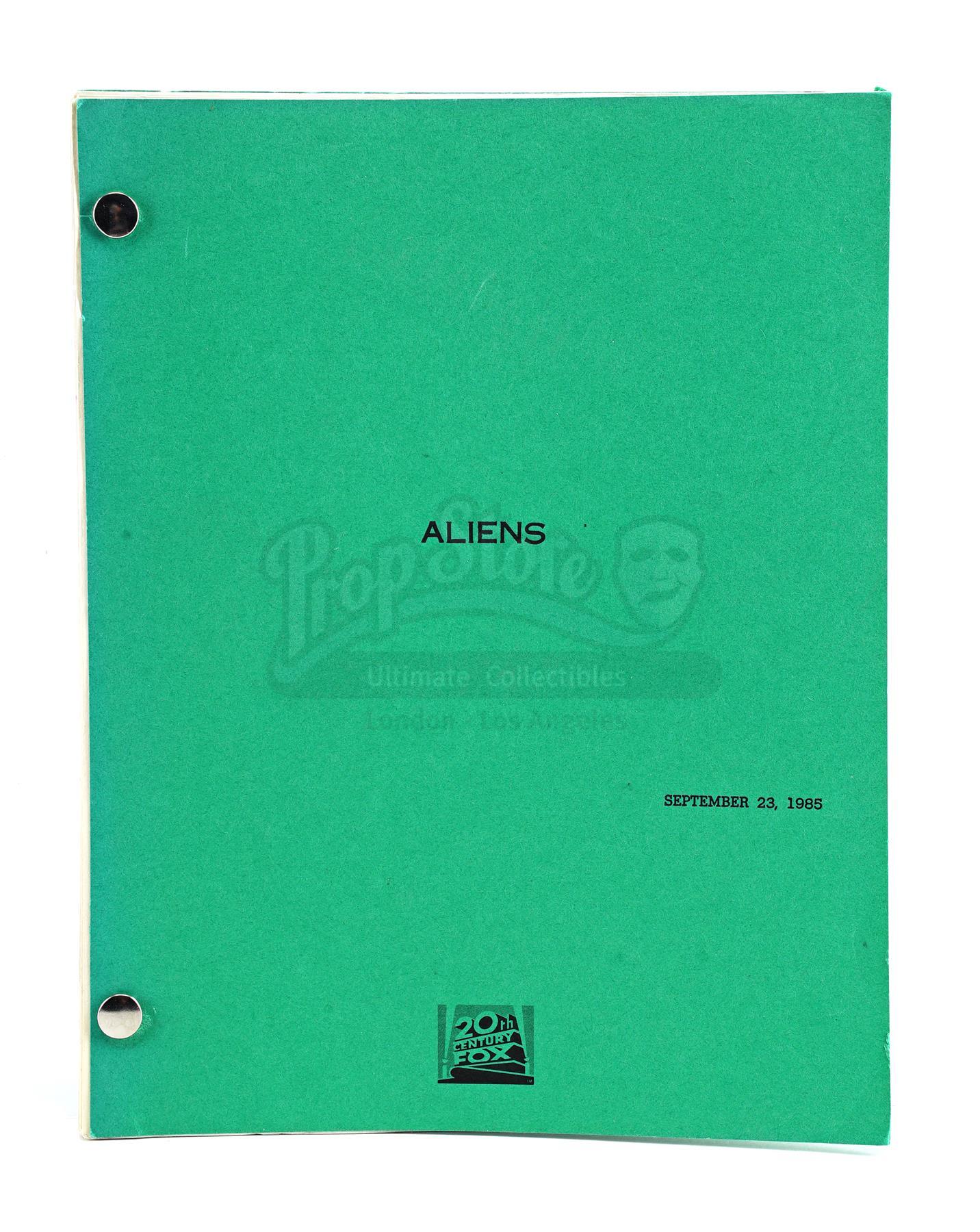 Lot # 463: ALIENS (1986) - Bound Final Shooting Script