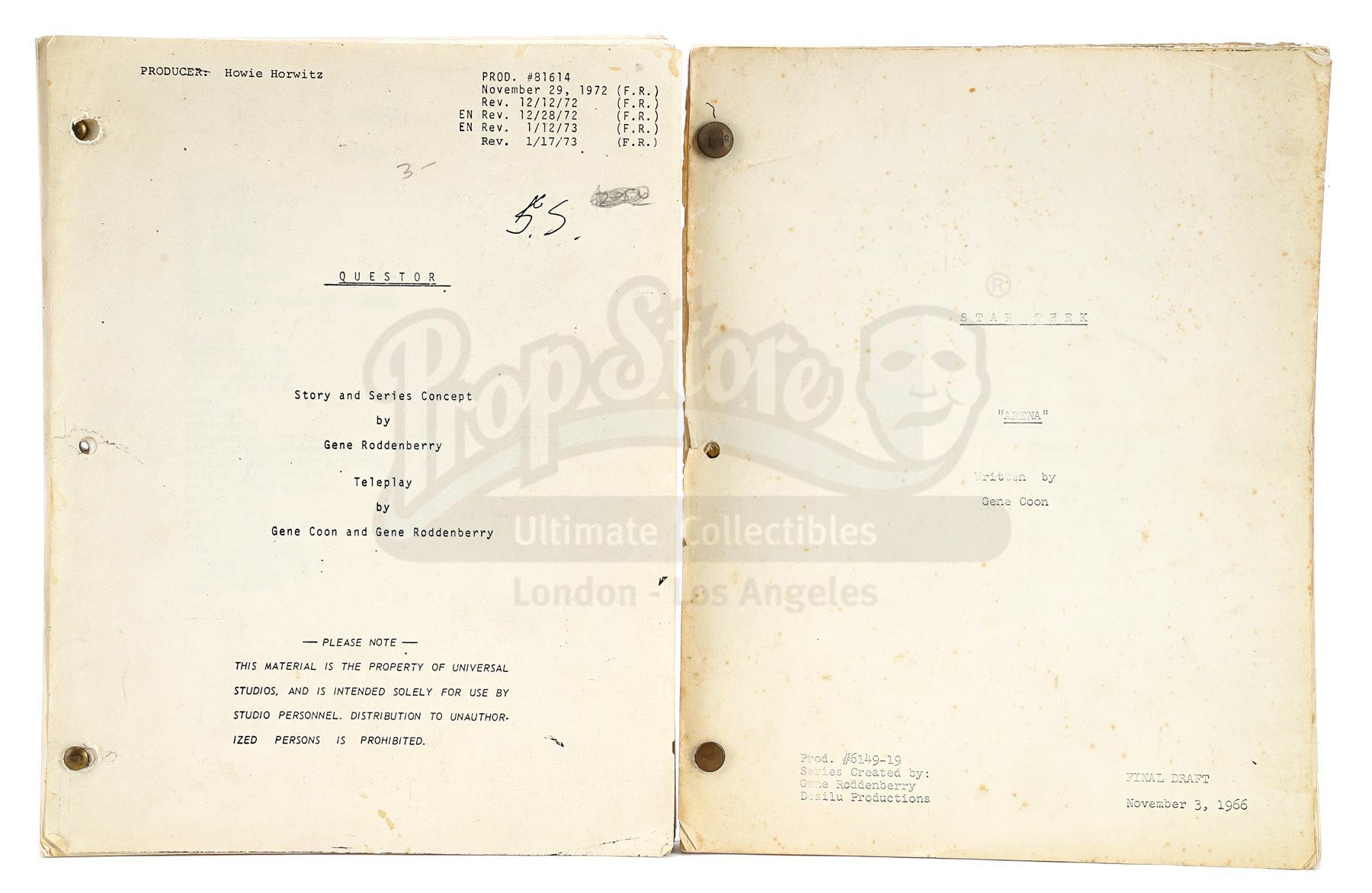 Lot # 1052: STAR TREK (T.V. SERIES, 1966-1969) - Revised Questor and ...