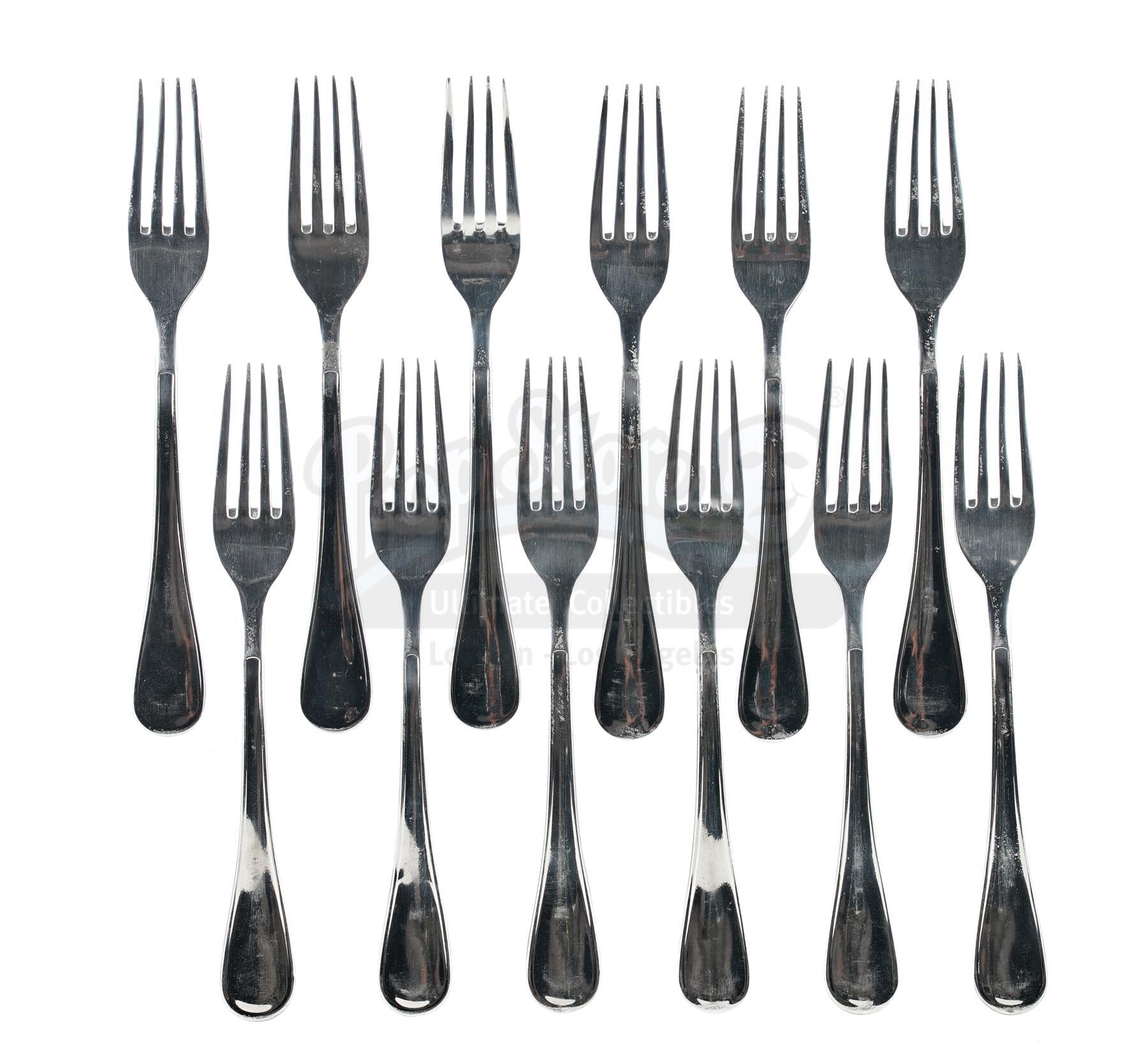Lot # 908: MYSTERY MEN (1999) - Blue Raja's (Hank Azaria) Forks